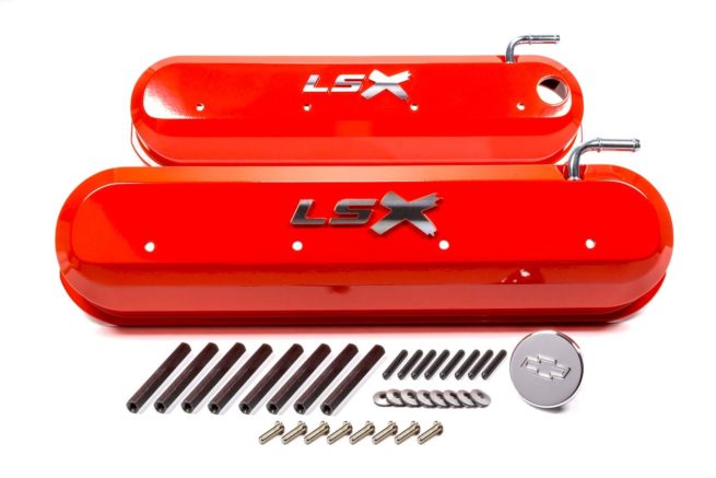 GM LS Valve Covers - Slant Edge - Orange - RV Parts Express - Specialty ...